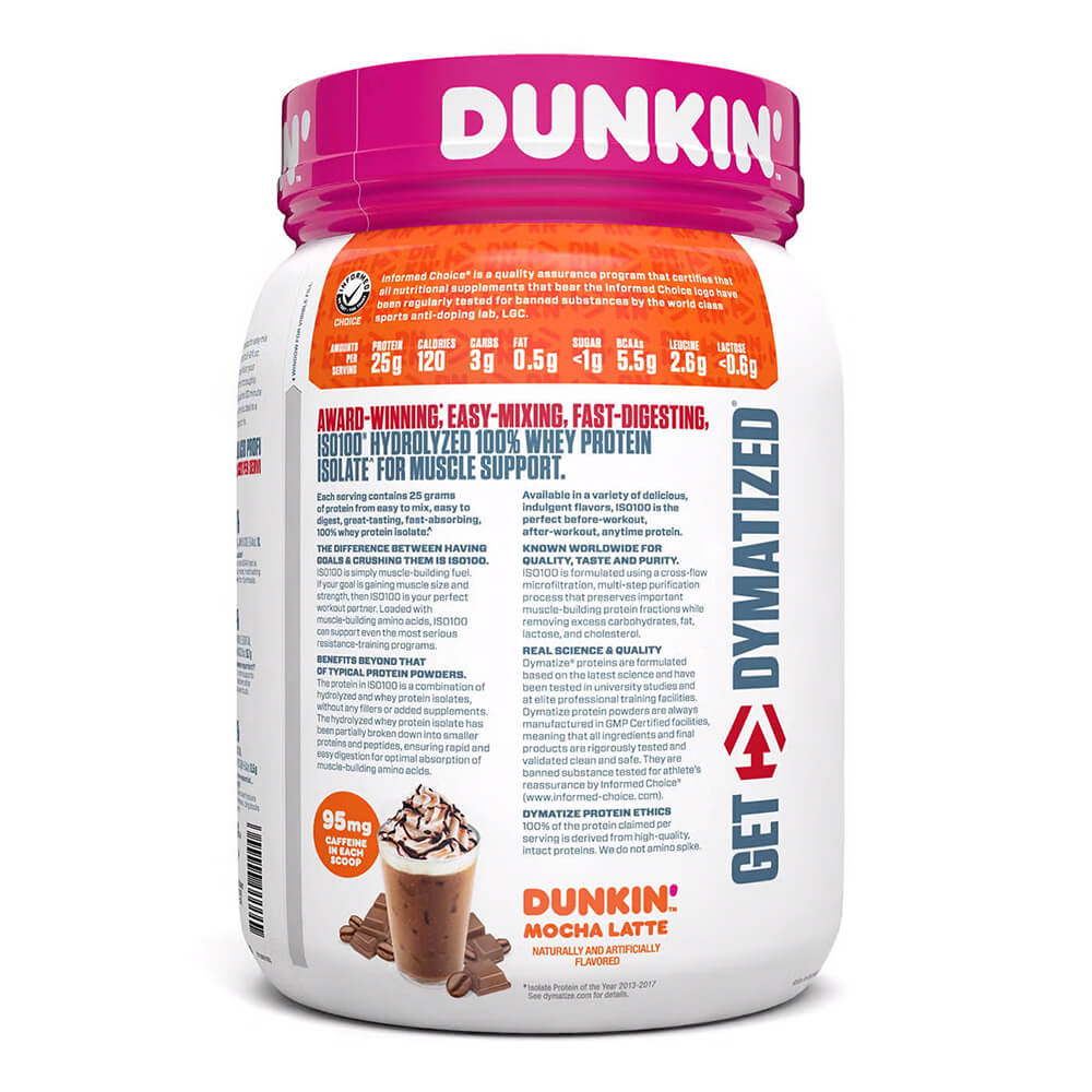 Dymatize ISO100 Hydrolyzed Dunkin Proteina Hidrolizada 20 Servicios - One Last Rep